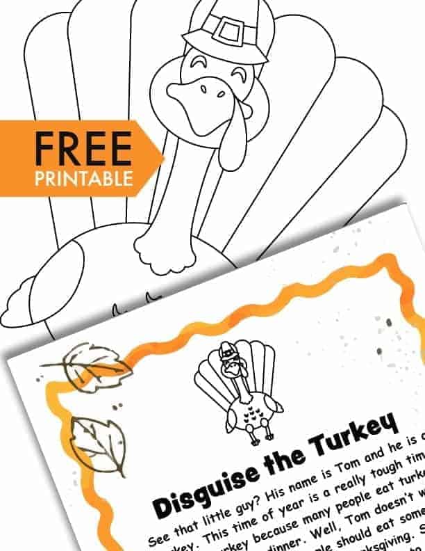 Turkey In Disguise Project Free Printable 730 Sage Street